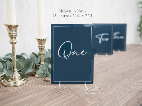 Acrylic Table Numbers - Woodland Shanty