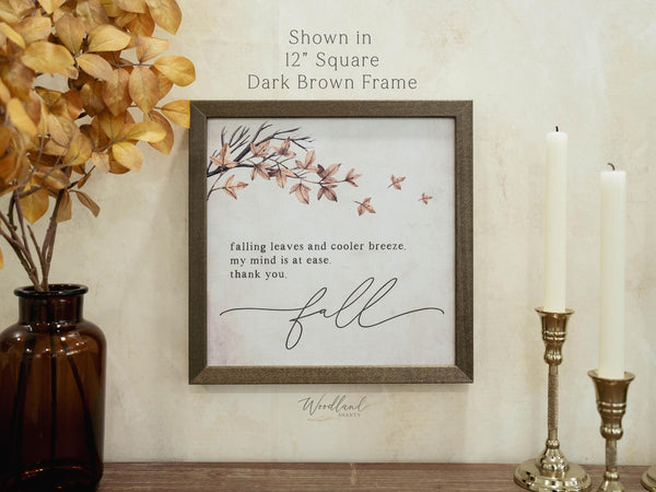 Thank You Fall Sign - Woodland Shanty