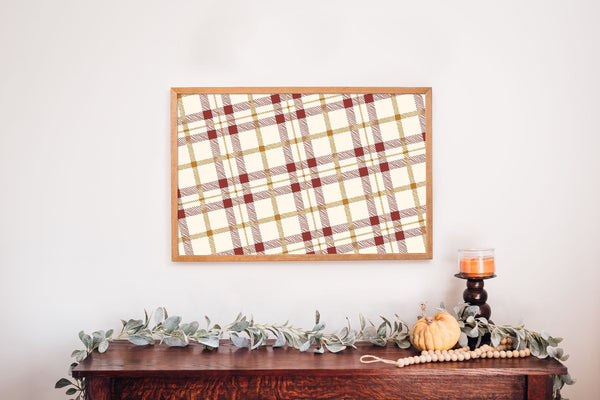 Fall Plaid Background Sign, Plaid Sign, Fall Plaid Decor - Woodland Shanty